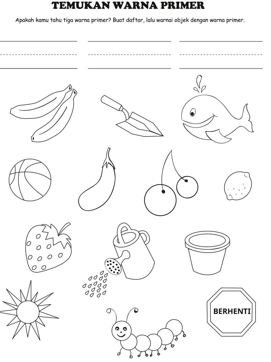 Jual Hard Copy Worksheet Pra Membaca Warna | Shopee Indonesia