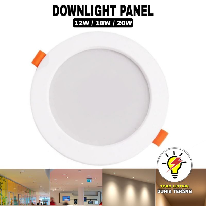 Jual LAMPU DOWNLIGHT LED 12W CAHAYA PUTIH IB BULAT IN BOW TEMPEL PLAFON ...