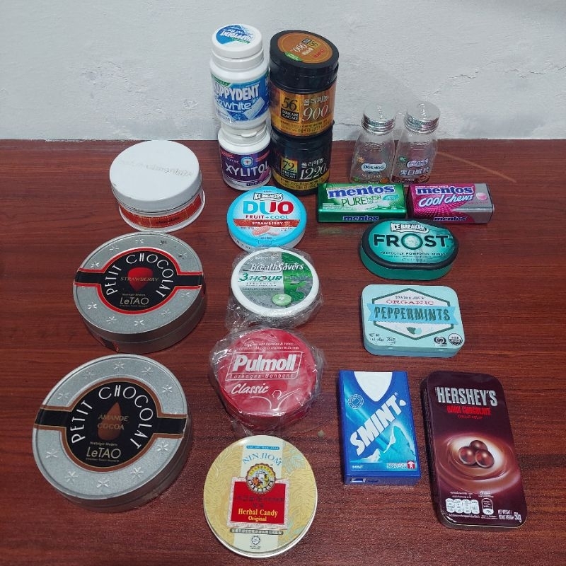 Jual KALENG TEMPAT PERMEN COKLAT HERSEY'S ICE BREAKERS LETAO ECLIPSE XYLITOL AWFULLY CHOCOLATE ...