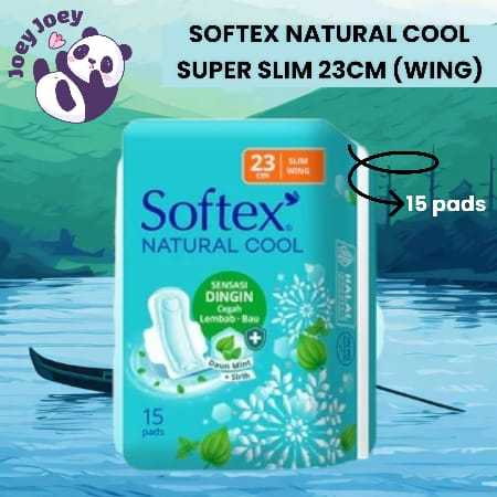 Jual Softex Natural Cool Super Slim 23cm 15 Pads - Pembalut Cool ...