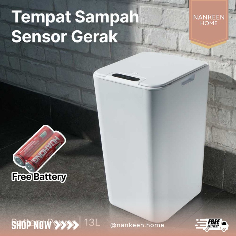 Jual nankeens - Tempat Sampah Minimalis Sensor Gerak Buka Otomatis 13 L ...