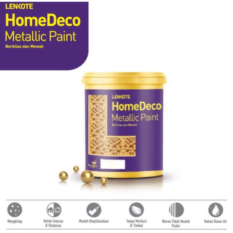Jual CAT EMAS WARNA EMAS 1KG HOMEDECO TEMBOK KAYU BESI GYPSUM DEKOR ...