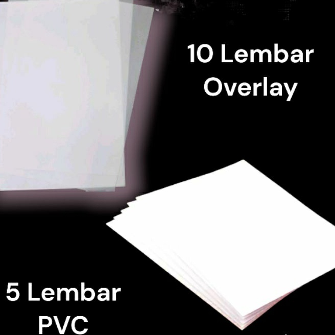 Jual Terbaik 1 set Bahan PVC ID card Overlay Lapisan tengah ukuran 2x3 ...