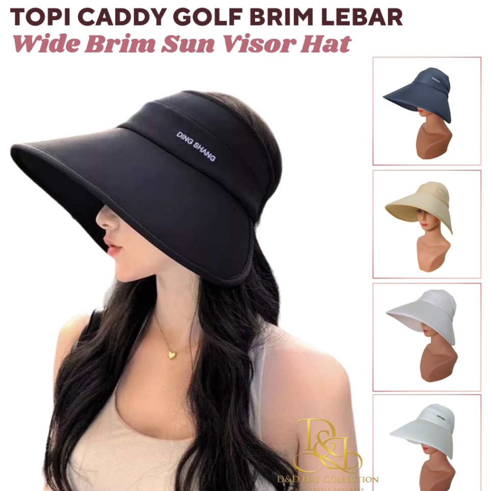 Jual Product Exclusive Topi Caddy Golf Brim Lebar Wide Brim Sun Visor ...