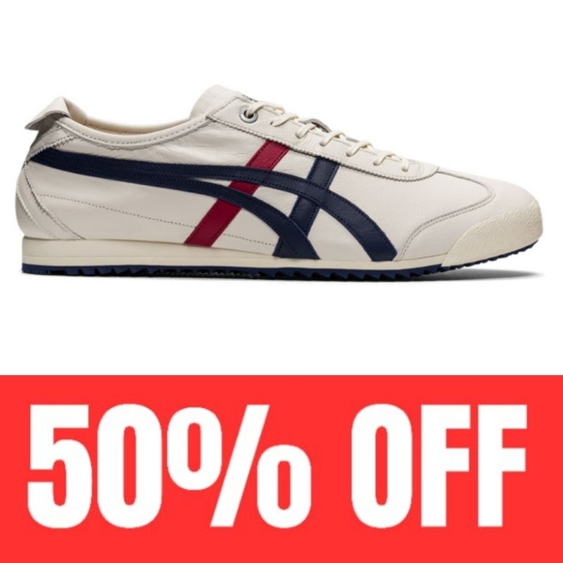 Jual Sepatu Onitsuka Tiger Original Mexico 66 SD Cream Blue Red | Shopee Indonesia