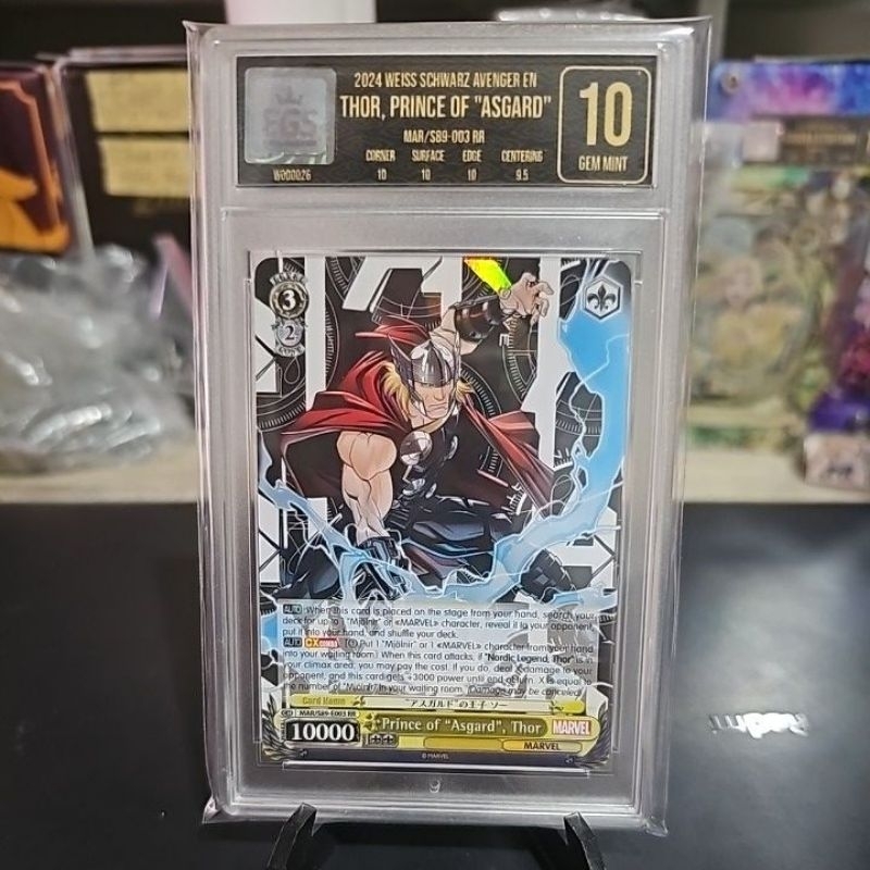 Jual kartu weiss schwarz original marvel thor egs 10 gem mint slab ...