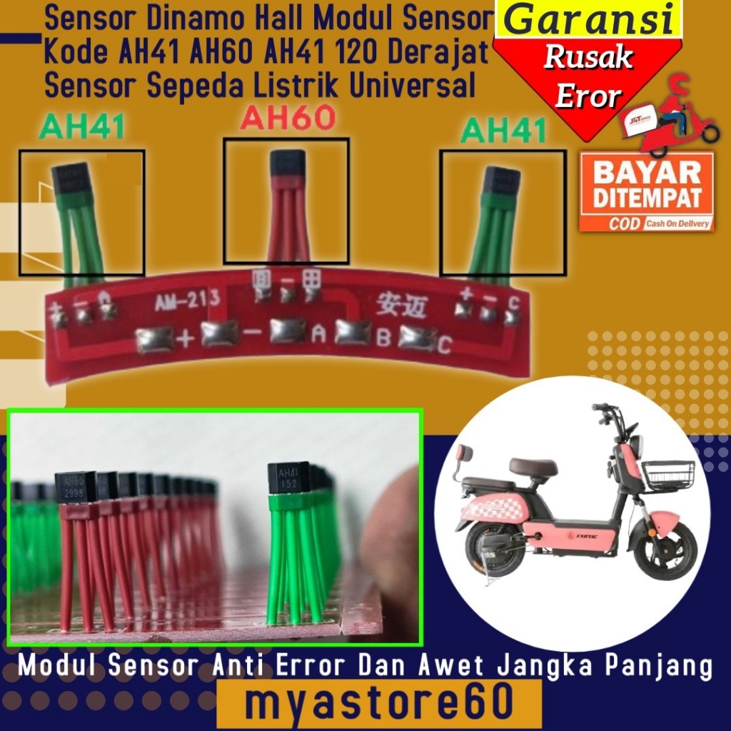 Jual Sensor Dinamo Hall Modul Sensor Kode AH41 AH60 AH41 Sudut 120 ...