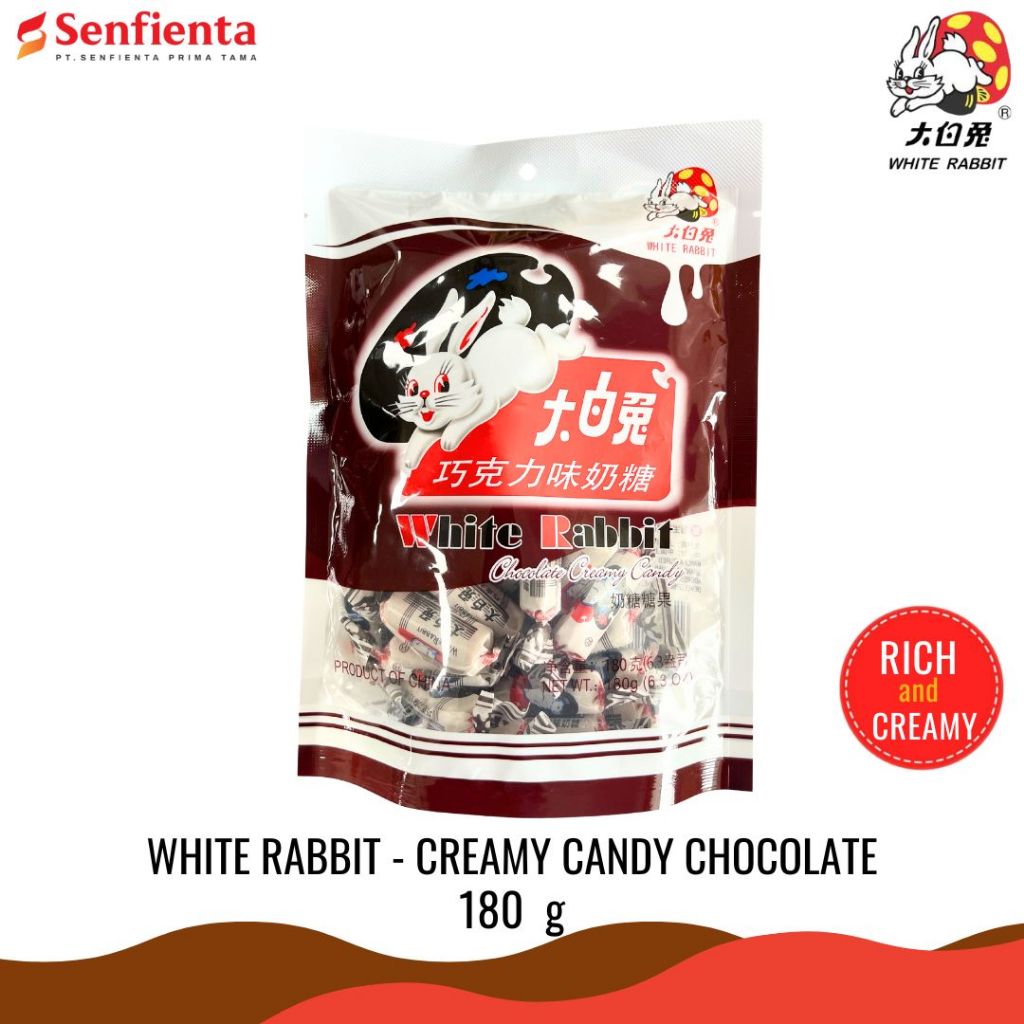 Jual White Rabbit Chocolate Creamy Candy 180 gr | Permen Susu Cokelat ...