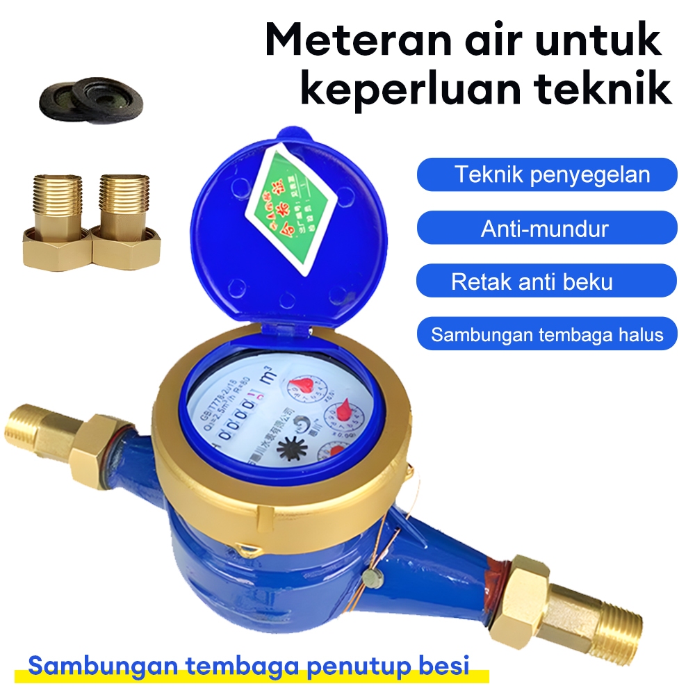 Jual Meteran Air Rumah Tangga DN15 1/2 inch MIAMI Water Meter Meteran ...