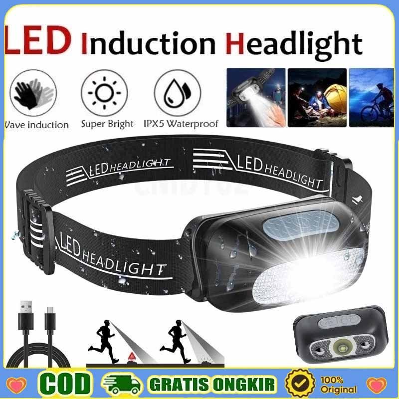Jual Headlamp Irco Outdoor Waterproof IPX4 Usb - Senter Kepala Led Anti ...