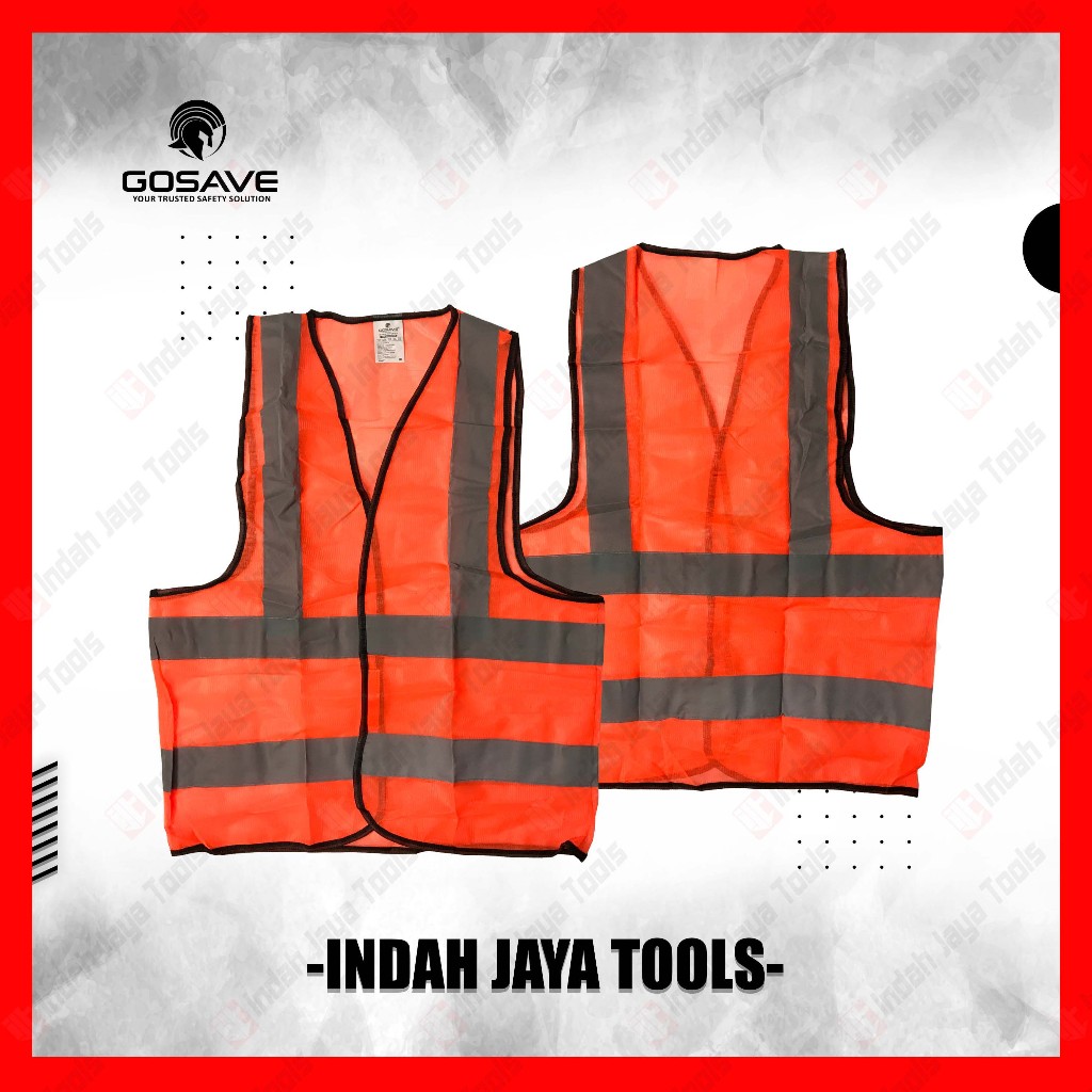 Jual GOSAVE Rompi Jaring 4 GARIS High Lines Reflective Safety Vest ...