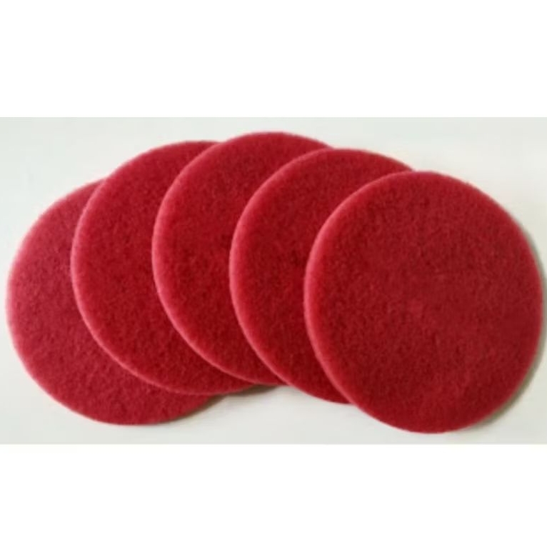 Jual pad merah 17 inch buffing pad mesin polisher lantai | Shopee Indonesia