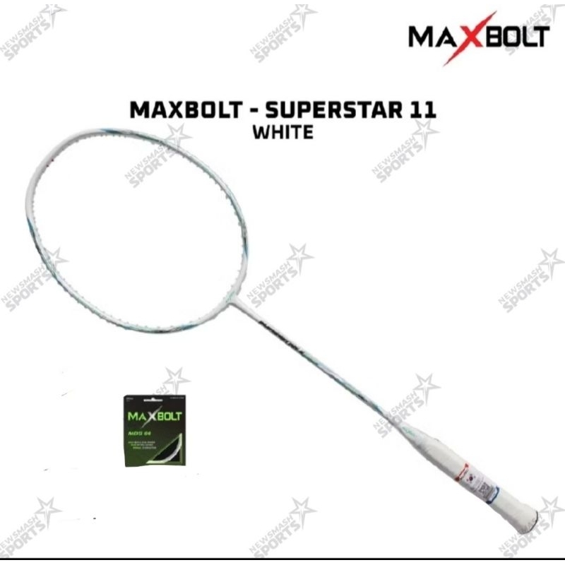 Jual raket badminton maxbolt super star 11 white | Shopee Indonesia