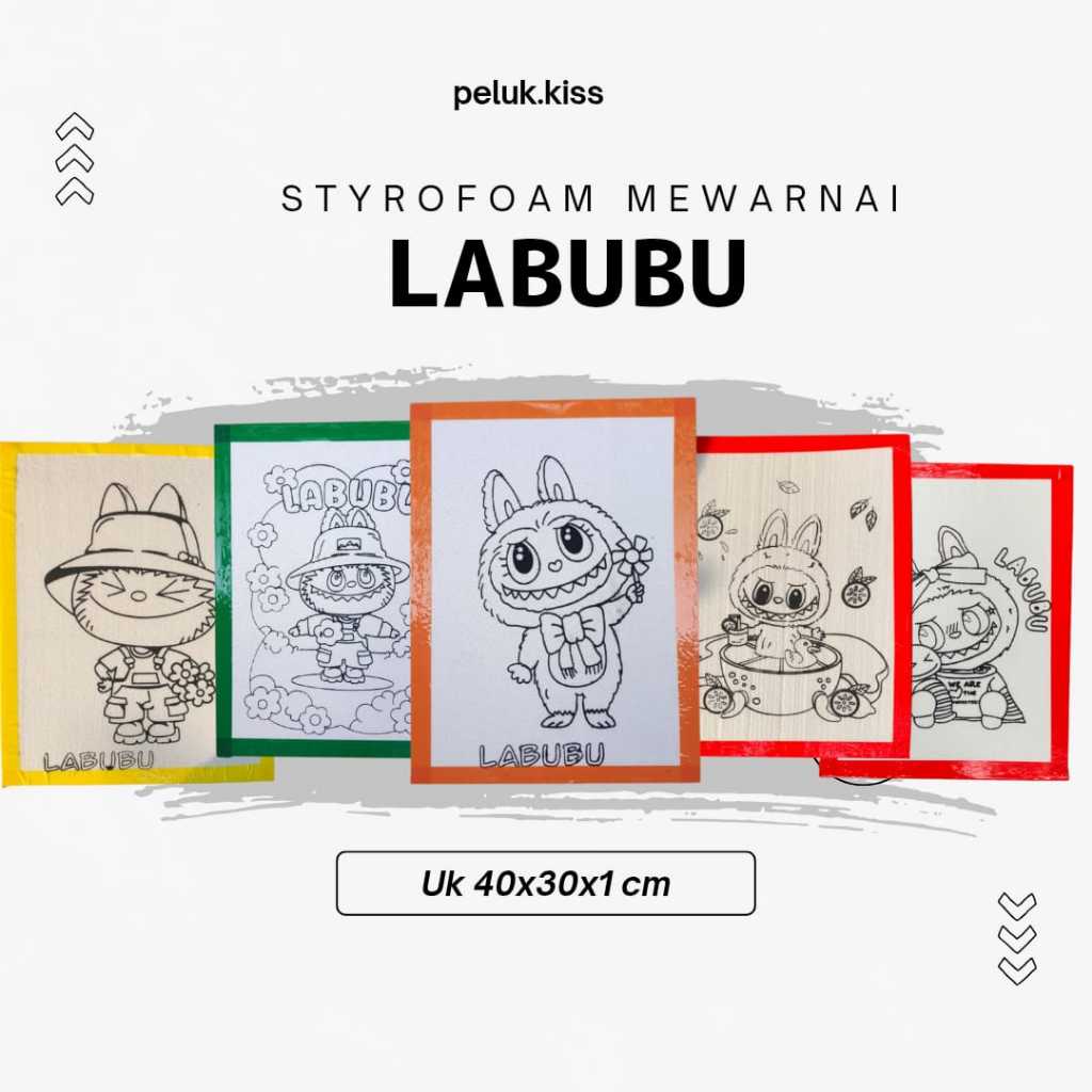 Jual Styrofoam Lukis Labubu Viral Uk40x30x1 Kualitas Premium ...