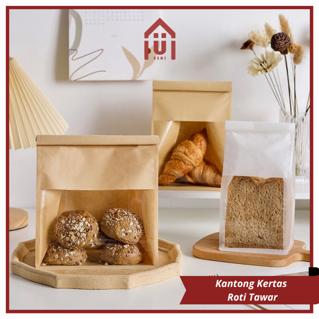 Jual UNISO - [50 PCS] KANTONG KERTAS ROTI TAWAR PAPER BAG TOAST BREAD ...
