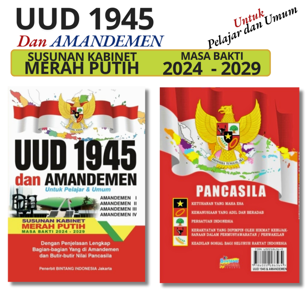 Jual BUKU UUD 1945 DAN AMANDENEN DILENGKAPI DENGAN SUSUNAN KABINET ...