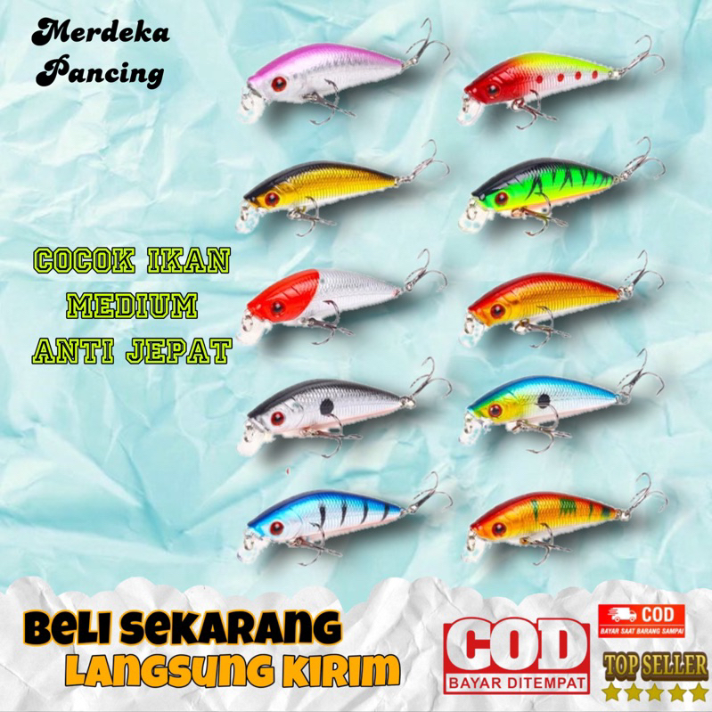 Jual umpan mancing casting minnow 5cm slow sinking mini lure ul 6gr | Shopee Indonesia