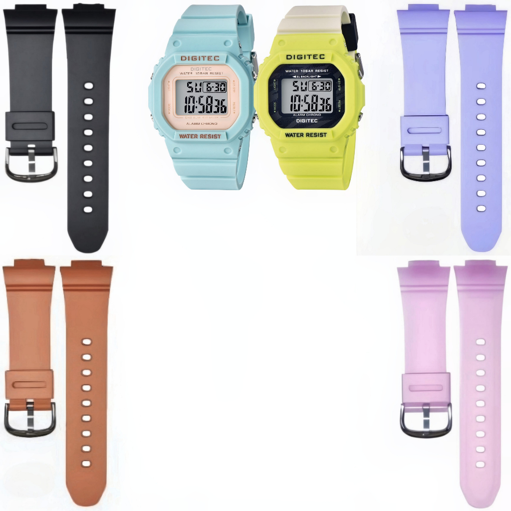 Jual Tali Jam Tangan Digitec 7024 Strap Rubber Digitec BDG-7024 DG 7024 ...