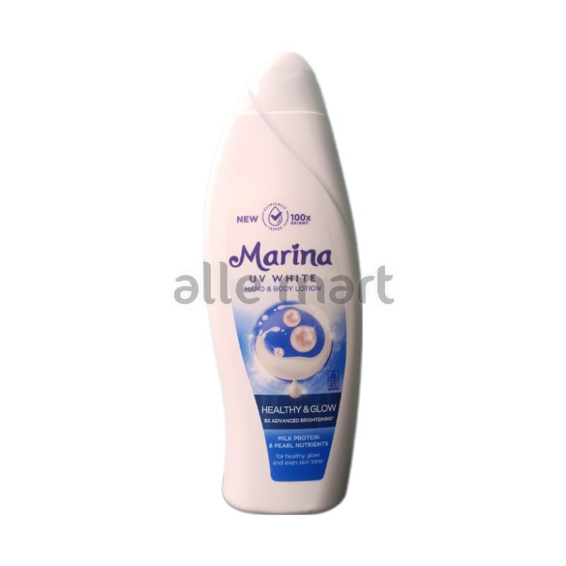 Jual Marina UV White Hand And Body Lotion Biru Healthy And Glow 460 ml ...