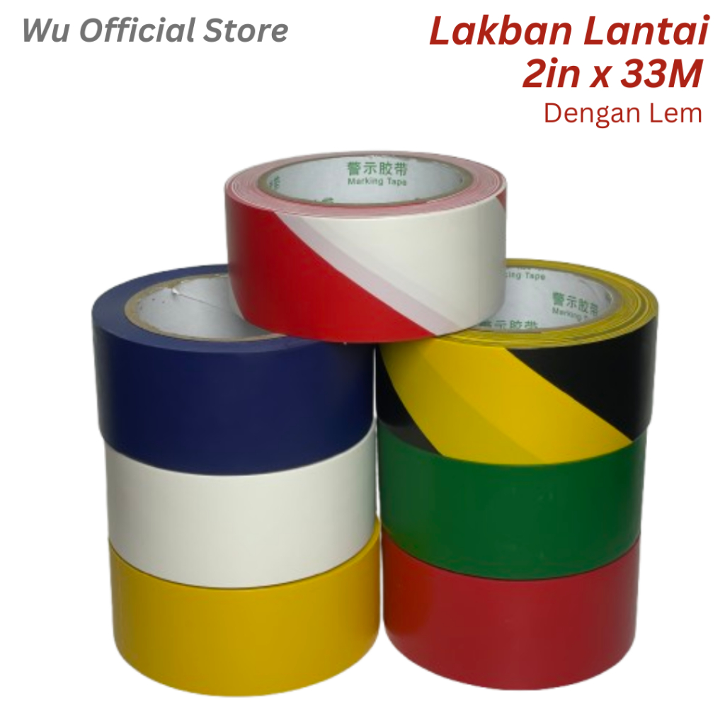 Jual Floor Marking / Lakban Lantai Hitam Kuning / Lakban Lantai 48MM X 33 M | Shopee Indonesia