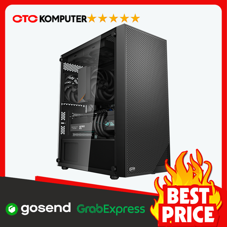 Jual Casing PCCooler / PC Cooler C3B310 Black [ATX, M-ATX/ITX] | Shopee ...