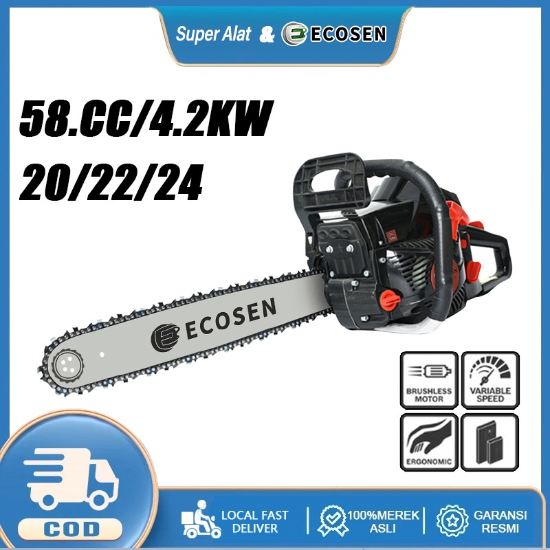 Jual Super Alat Mesin Gergaji Chainsaw Alat Outdoor 20/22/24 Inch Untuk Potong Kayu Alat ...