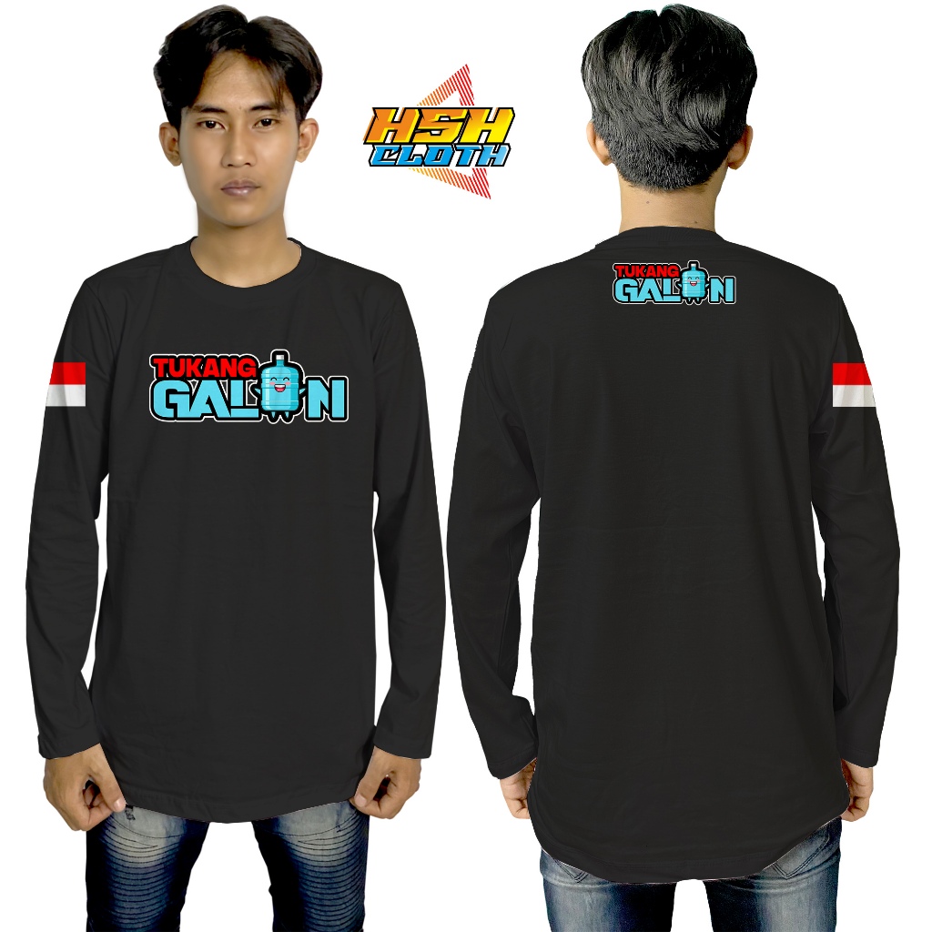 Jual Baju Kaos Distro Lengan Panjang Tukang Galon Baru Perusahaan Bisa ...