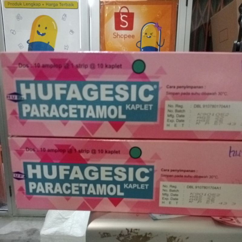 Jual Hufagesic Paracetamol 500mg tablet per strip | Shopee Indonesia