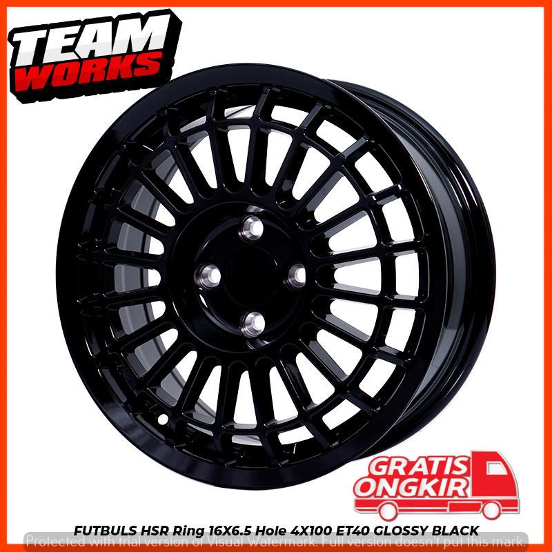 Jual VELG MOBIL RALLY LOOK MODEL JARI JARI RING 16 HSR FUTBULS BLACK GLOSSY LEBAR 7 R16 PCD ...