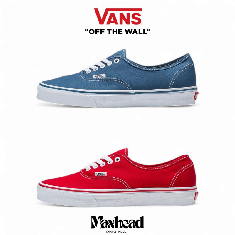 Jual Vans Authentic Navy White & Red Chili Classic Original 100% ...