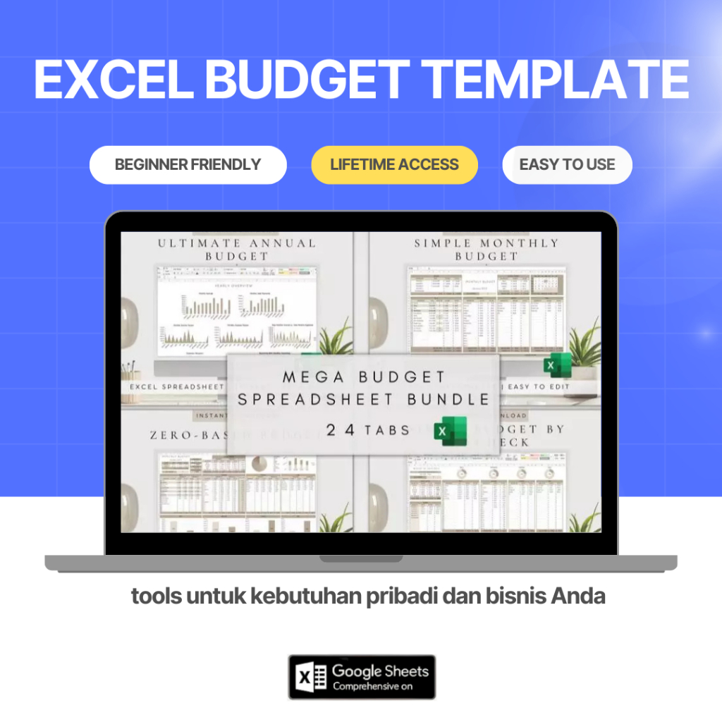 Jual Kumpulan Template Anggaran Excel | Anggaran Bulanan Excel ...