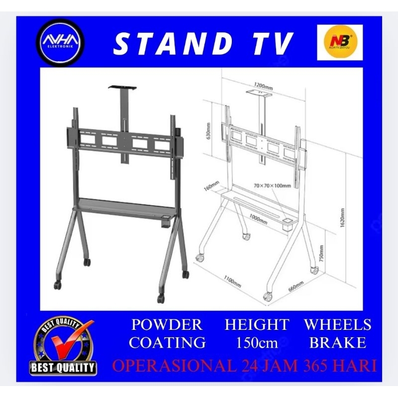 Jual Standing bracket tv, stand tv, bracket tv stand 32 - 120 inch ...