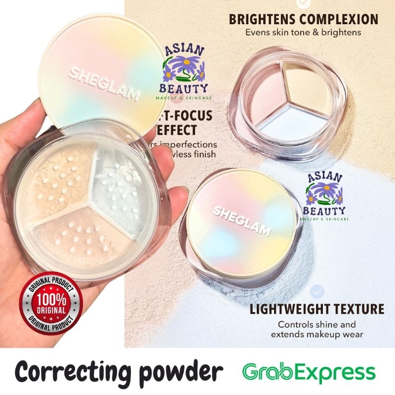 Jual [100% ORI] powder SHEGLAM Radiance ring 3 in 1 correcting powder ...