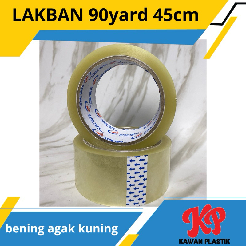 Jual Lakban transparan kuning tebal 90yard lakban packing | Shopee ...