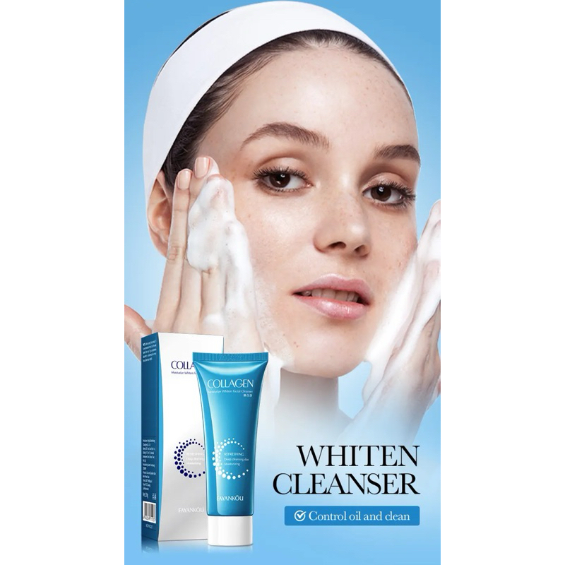 Jual Facial wash Collagen deep cleansing centella asiatica niacinamide ...