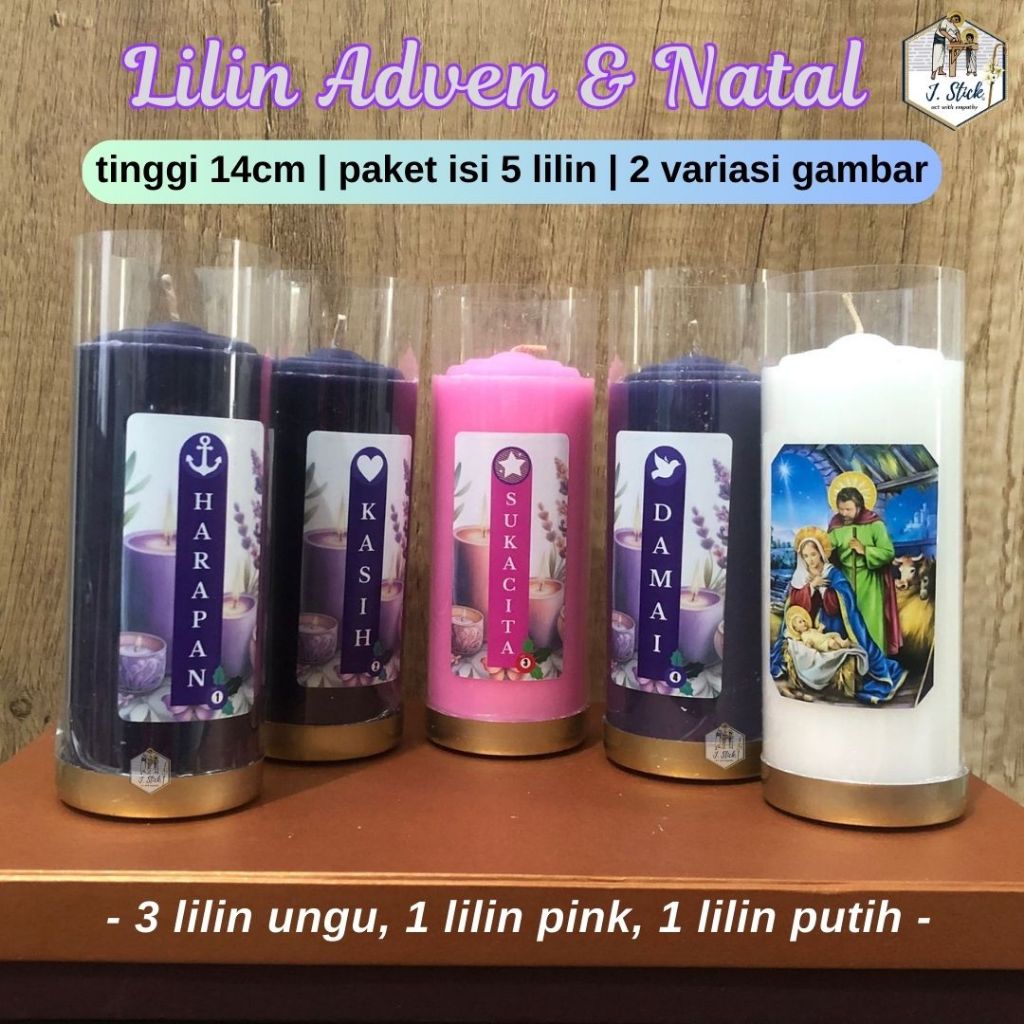 Jual Paket Lilin Adven & Natal, 14 cm (1 Paket = 5 lilin) | Shopee ...