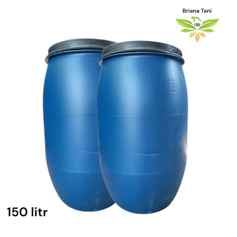 Jual 150 Liter Tempat Sampah Biru Tong Air Biru Tong Komposter Biru ...