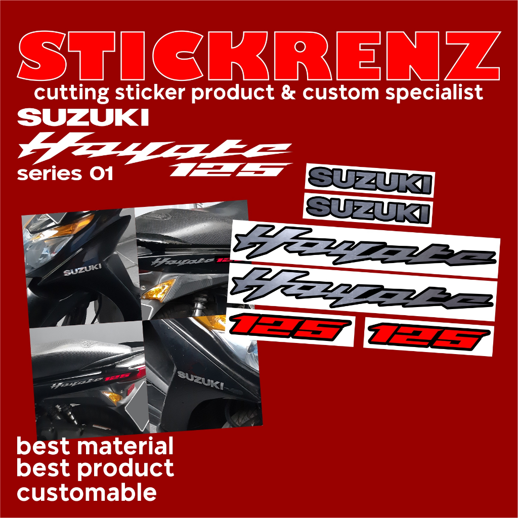 Jual Cutting Sticker Body Motor Suzuki Hayate 125 01 Custom | Shopee ...