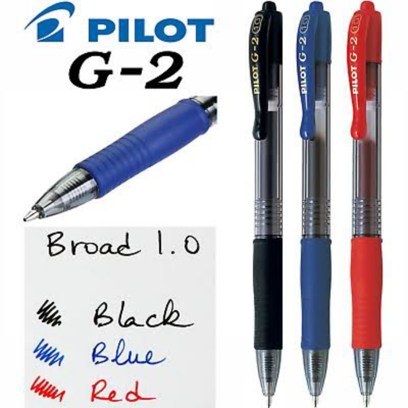 Jual Pulpen Gel PILOT G2 1.0mm Broad / PILOT BL-G2-10 | Shopee Indonesia