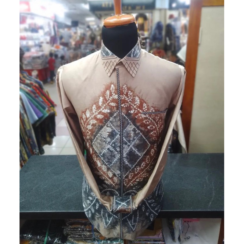 Jual kemeja batik exclusive smock bordir motif sasirangan | Shopee ...