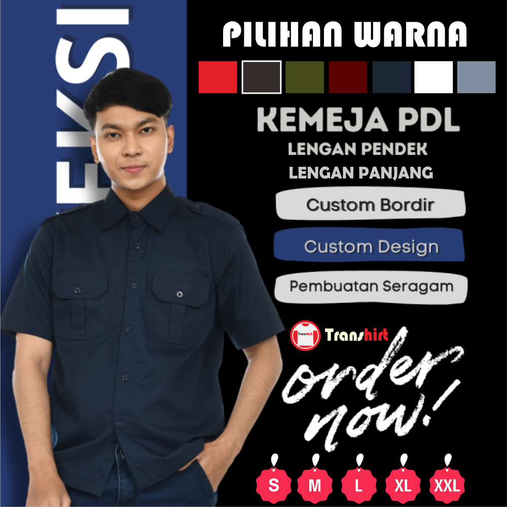 Jual CUSTOM KEMEJA - KEMEJA KERJA - KEMEJA PDH - KEMEJA PDL - SERAGAM ...