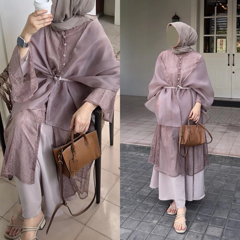Jual Santika Brukat 4 in 1 Set-baju kondangan wanita-dress brukat/Raya ...
