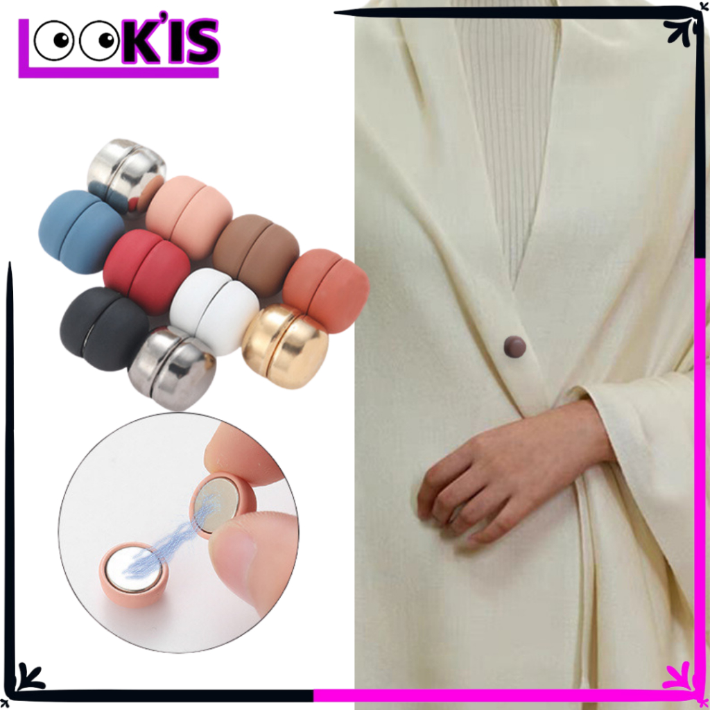 Jual lOOK'IS Pin Magnet Hijab Anti Slip Magnet Bros Aksesoris Syal ...