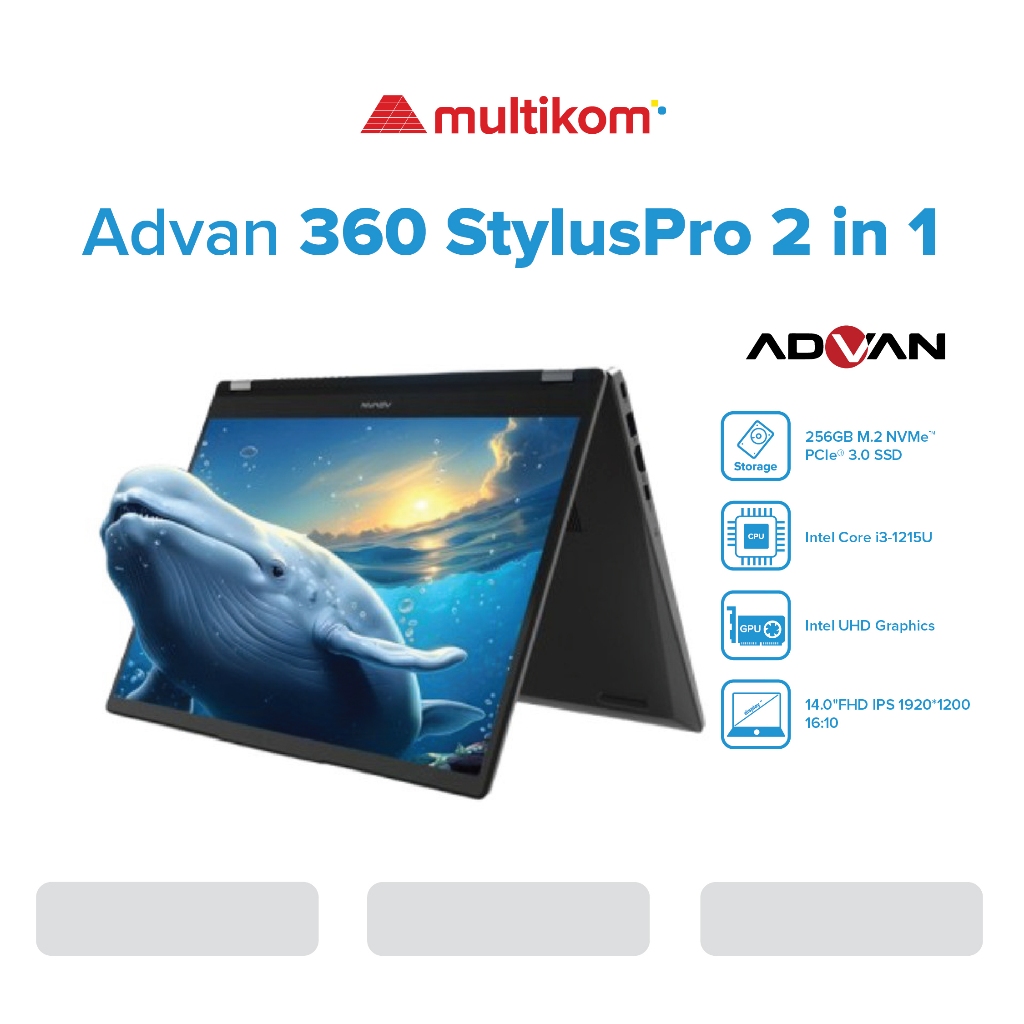 Jual Advan 360 Stylus Pro 2in1 Touchscreen Intel i3-1215U 8GB SSD 256GB ...