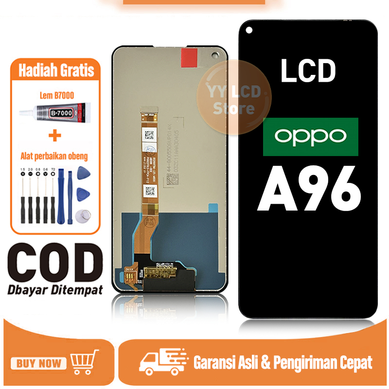 Jual LCD OPPO A96 4G Original COD Touchscreen Fullset Compatible For Glass Touch Screen ...