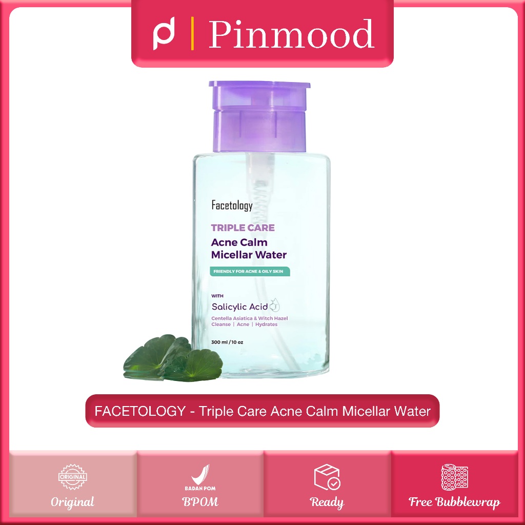 Jual FACETOLOGY - TRIPLE CARE ACNE CALM MICELLAR WATER ( 100 / 300 ml ...