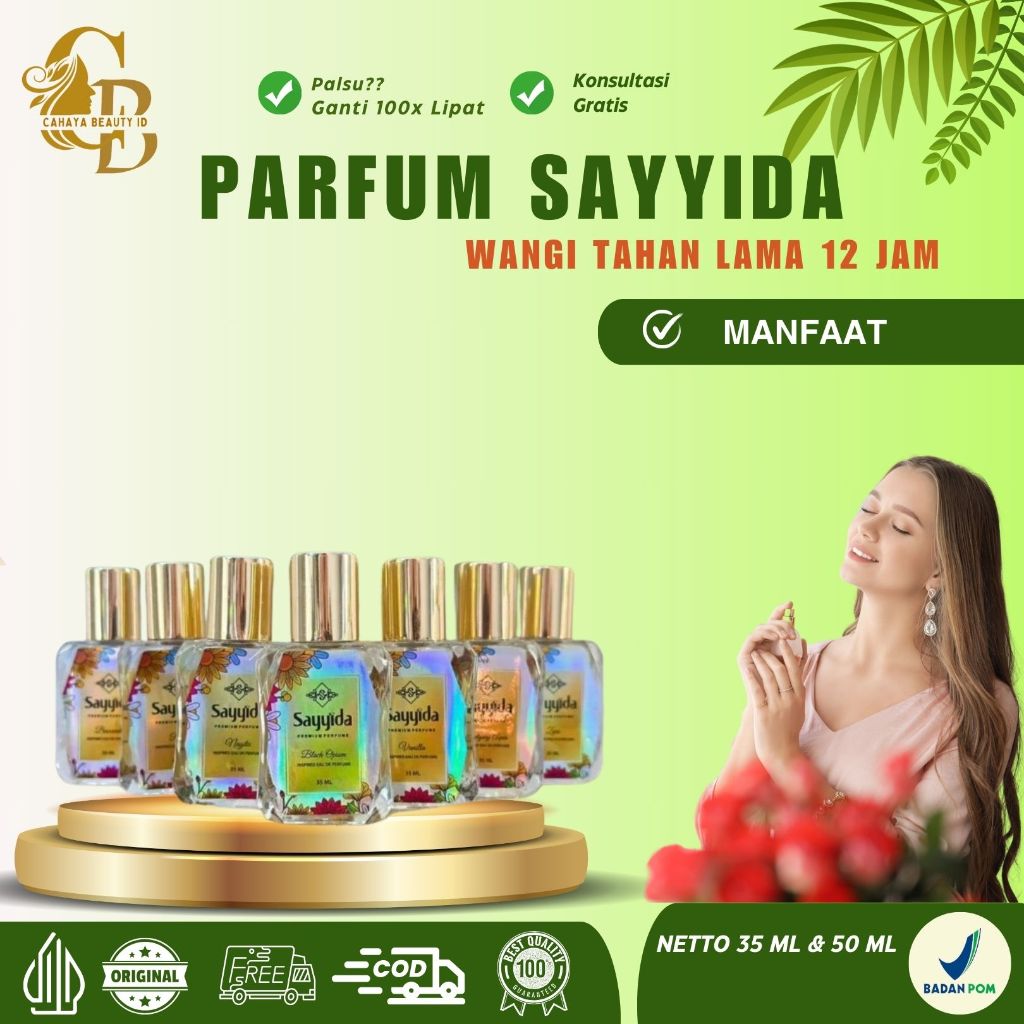 Jual Parfum Sayyida Premium 50ml Original 100% NON ALKOHOL | Shopee ...