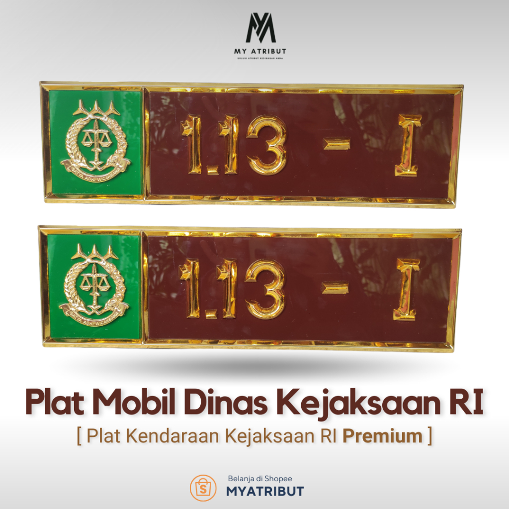 Jual Logo Plat Kendaraan Dinas Mobil Kejaksaan Model Premium | Shopee ...