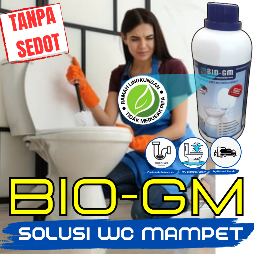 Jual Anti Mampet WC Obat Toilet WC Penuh Mampet BIO GM Pengurai Limbah ...
