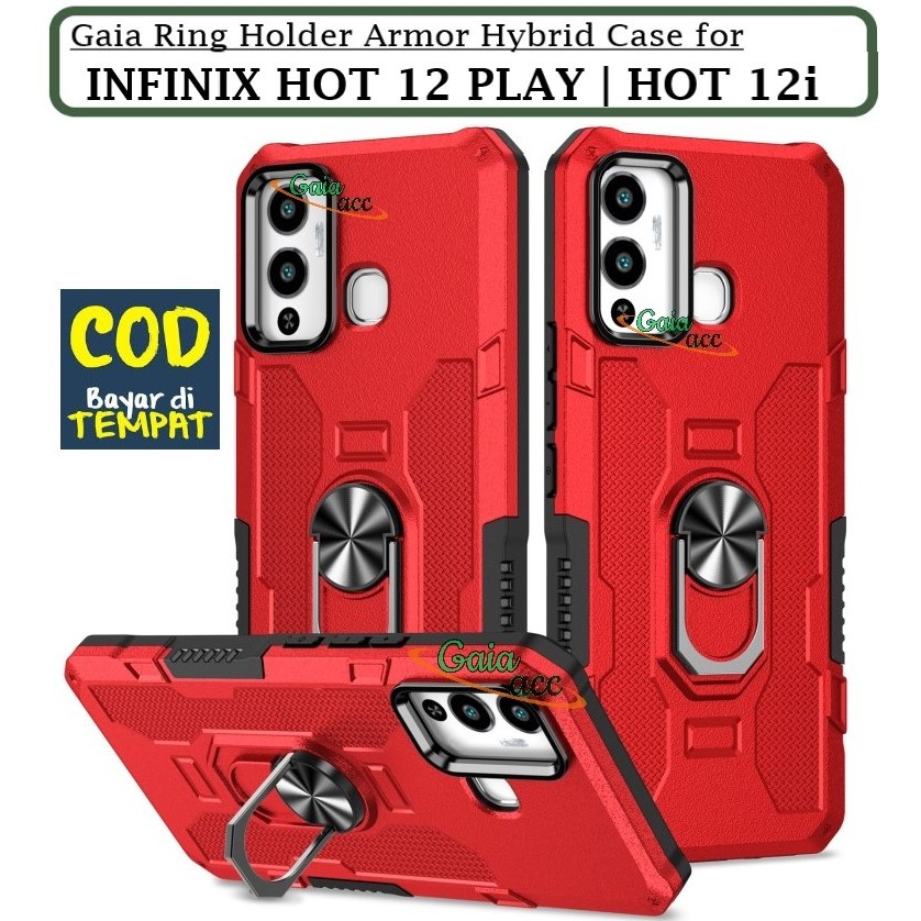 Jual Case Armor INFINIX HOT 12 PLAY /INFINIX HOT 12i Iring Cincin ...